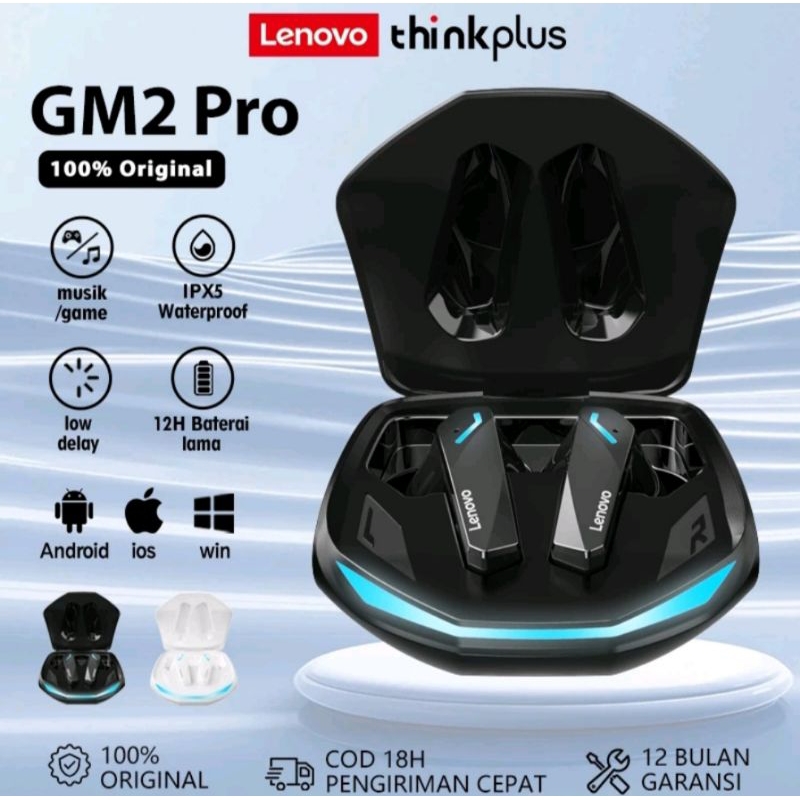 Jual Lenovo Thinkplus GM2 Pro True Wireless Headset Bluetooth V5.3 Earbud | Shopee Indonesia