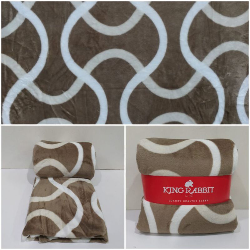 Jual King Rabbit Thermal Blanket Selimut Fleece 150 x200 cm | Shopee ...