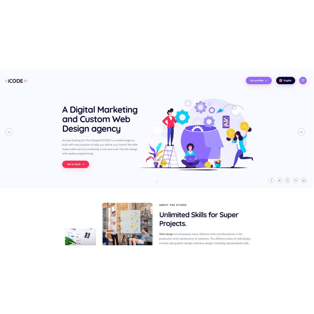 Jual Source Code Landing Page - Website Company Profile Creative Agency ...