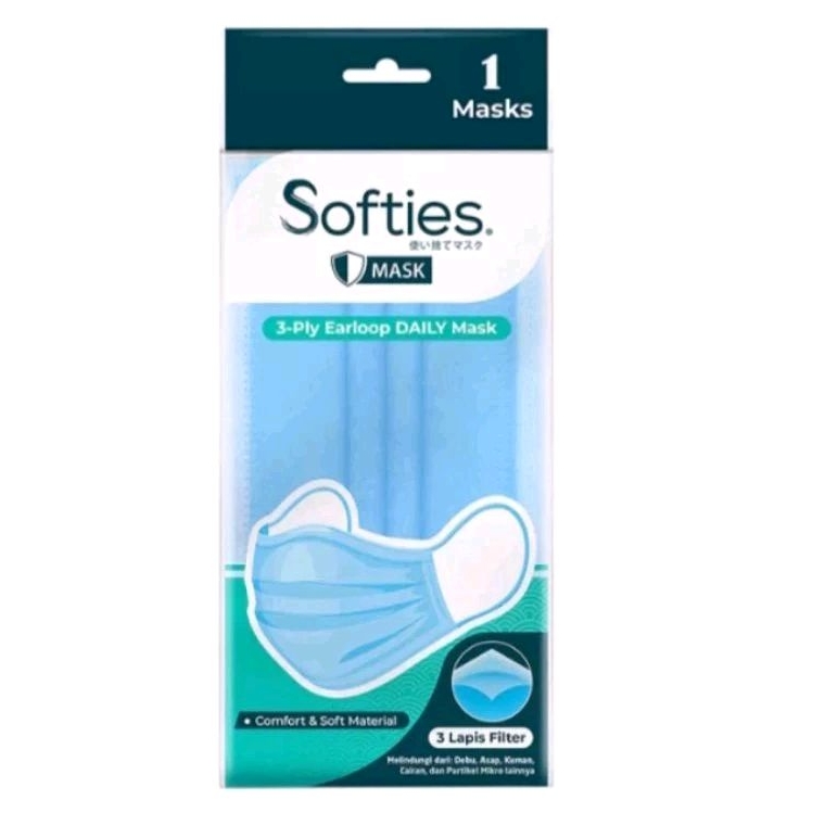 Jual Masker Softies Daily Mask 3 PLY (1 sheet) | Shopee Indonesia