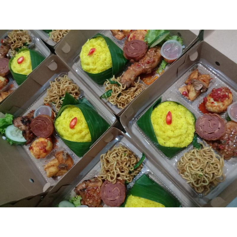 Jual Nasi kuning box komplit | Shopee Indonesia