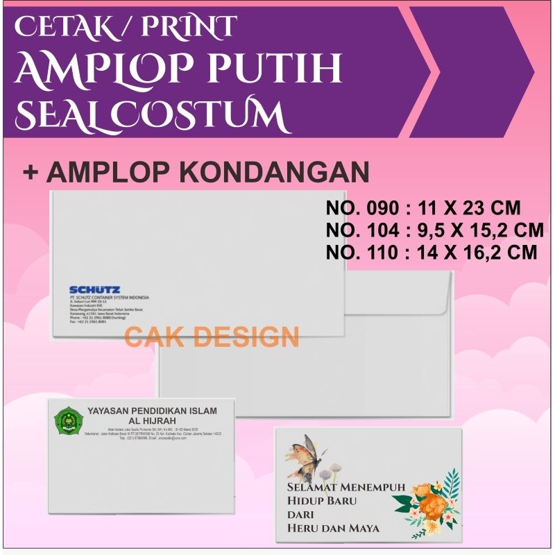 Jual Amplop Putih/Surat Gaji / Surat Kondangan/ Undangan/ Kop Surat ...
