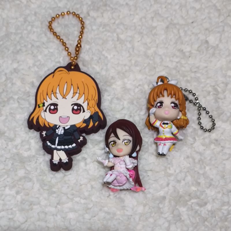Jual official love live aqours rubber strap keychain figure chika ...