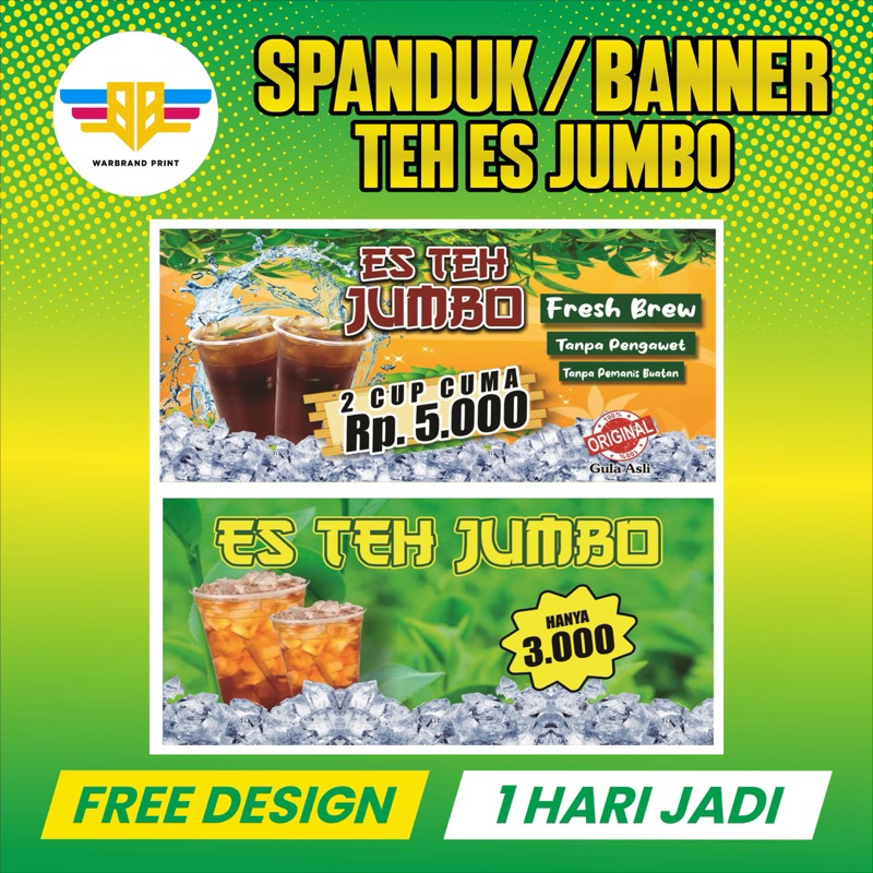 Jual SPANDUK BANNER ES TEH JUMBO FREE DESIGN - TERMURAH BERKUALITAS ...
