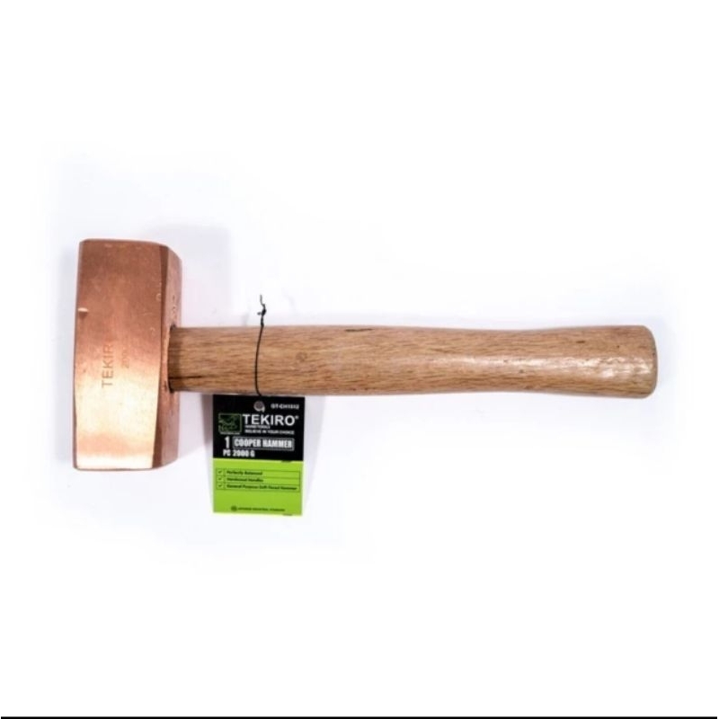 Jual Tekiro Palu Tembaga 1KG / 2KG Gagang kayu - Copper Hammer | Shopee ...