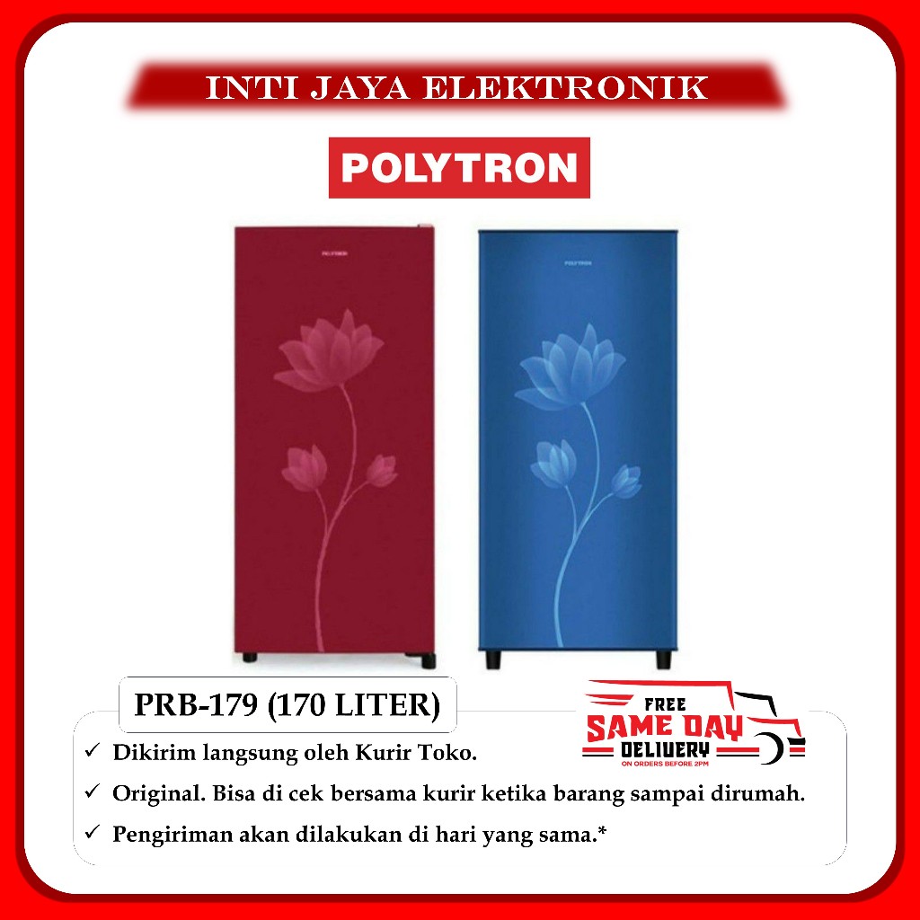 Jual KULKAS POLYTRON 170 LITER 1 PINTU PRB 179 PRB179 170LITER | Shopee ...