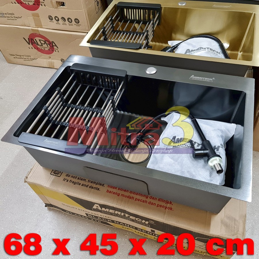 Jual Bak Cuci Piring BCP / Kitchen Sink 1 lubang AMERITECH 68 x 45 x 20 ...