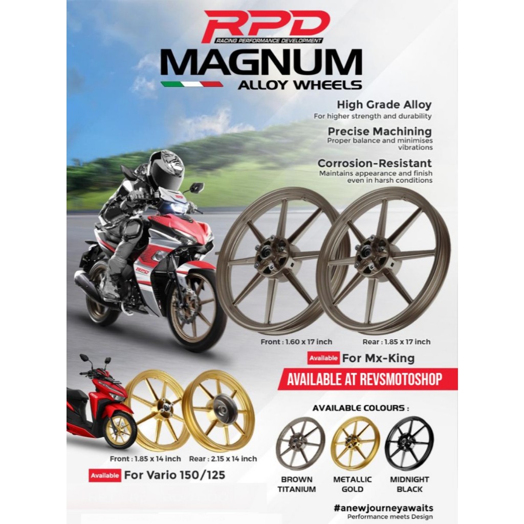 Jual VELG RPD Casting Wheel Velg Set Magnum MX-King 150 | Shopee Indonesia