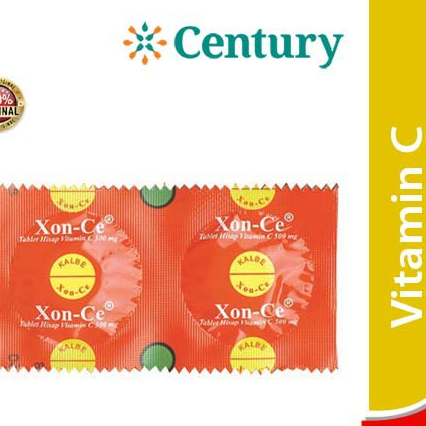 Jual Xon-Ce Vitamin C Tablet Hisap Rasa Jeruk 1 strip @ 2 Tablet ...
