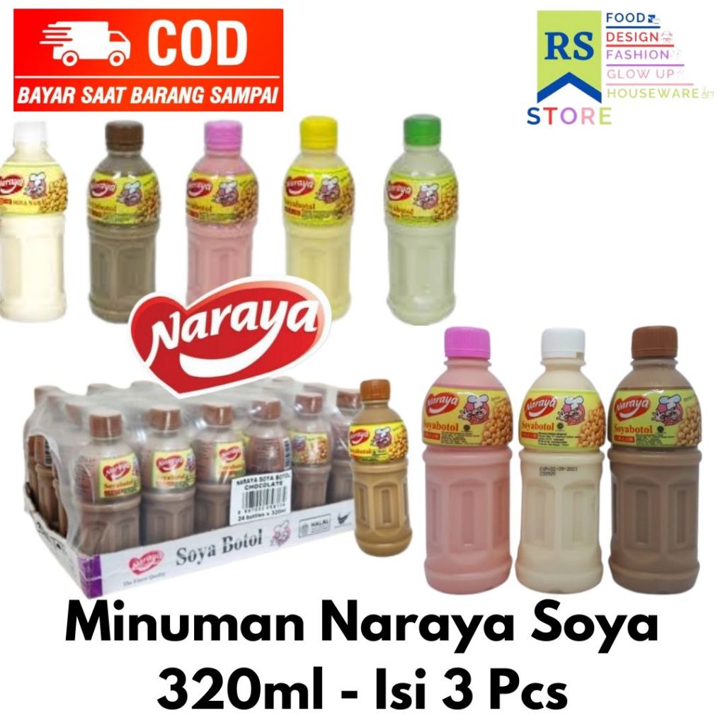 Jual naraya soya botol 320ml paket isi 3 pcs / naraya minuman susu ... Jual naraya soya botol 320ml paket isi 3 pcs / naraya minuman susu ...