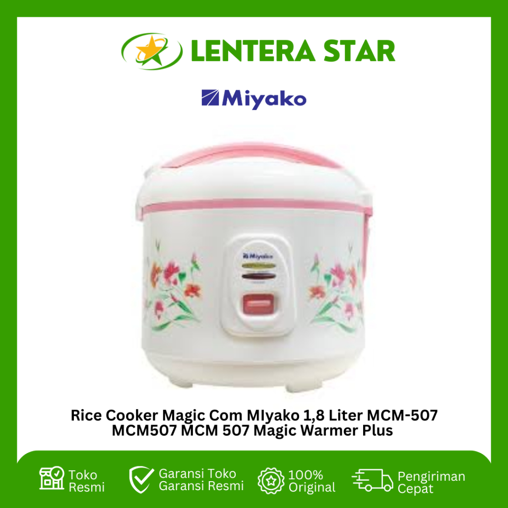 Jual Rice Cooker Magic Com MIyako 1,8 Liter MCM-507 MCM507 MCM 507 ...