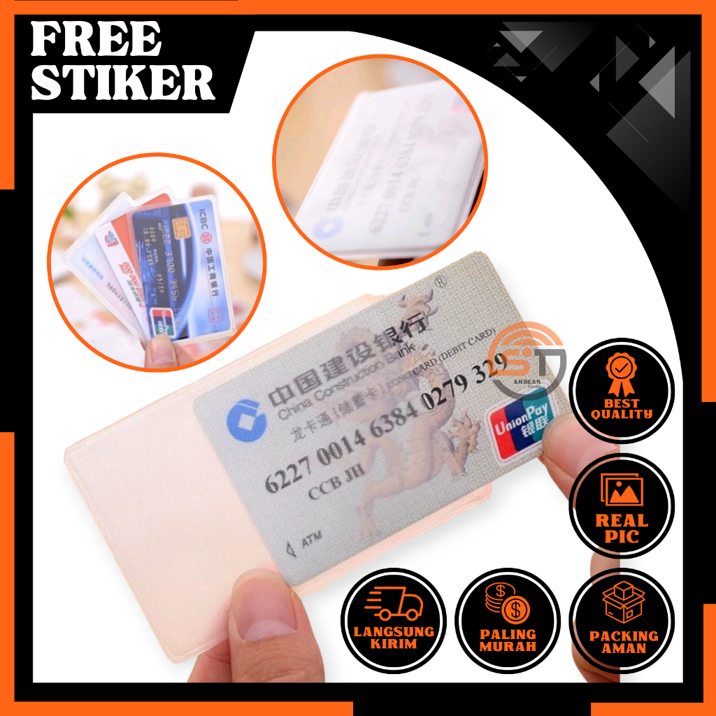 Jual 1PCS Wadah Plastik KTP ATM Tempat Penyimpanan SIM Pelindung Kartu ...