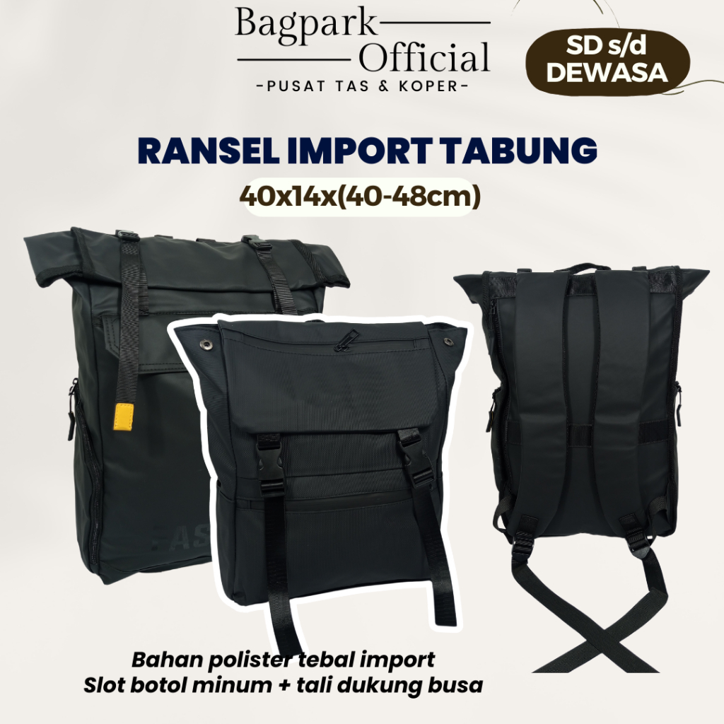 Jual Tas Ransel Laptop Pria Tas Backpack Tabung 18 Inch Tas Sekolah Tas ...