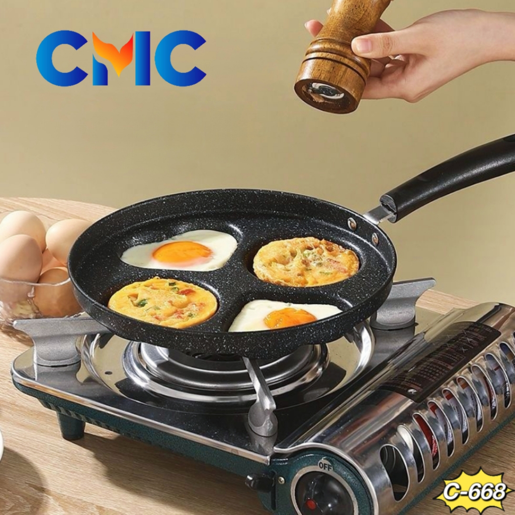 Jual CMC[C-668]Teflon 4 Lubang Variasi Bulat Love Wajan Panci Telur ...