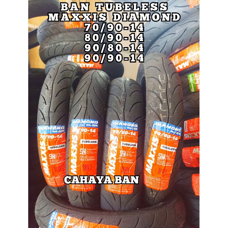Jual Ban Montor Maxxis Diamond Tubeless 70/90-14 ban 80/90-14 ban 90/80 ...