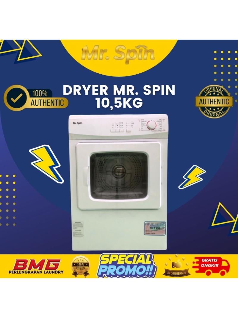 Jual MESIN PENGERING DRYER KONVERSI MR SPIN 10,5KG FRONT LOADING PERSEGI KOTAK | Shopee Indonesia