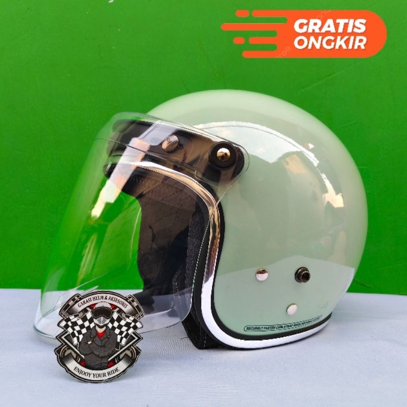 Jual (LC) Helm Bogo Dewasa List Chrome SNI Include Kaca Venom Bening ...