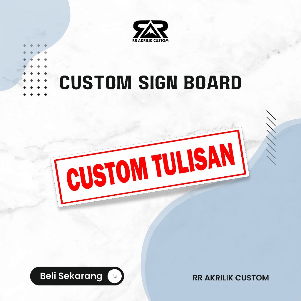 Jual SIGNBOARD CUSTOM TULISAN / BISA REQUEST SESUKAMU / SIGN BOARD ...