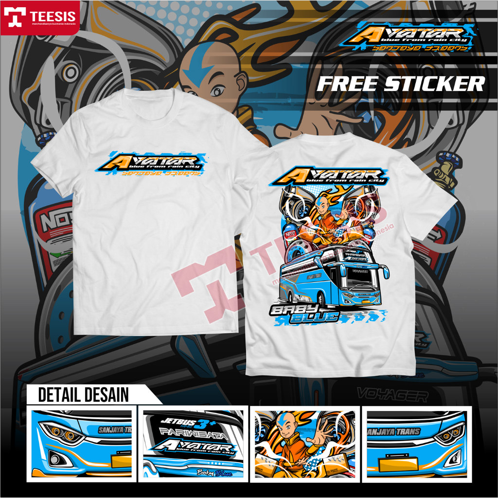 Jual Kaos Baju Bus Mania Bismania Anak Laki Laki AVATAR SANJAYA TRANS ...