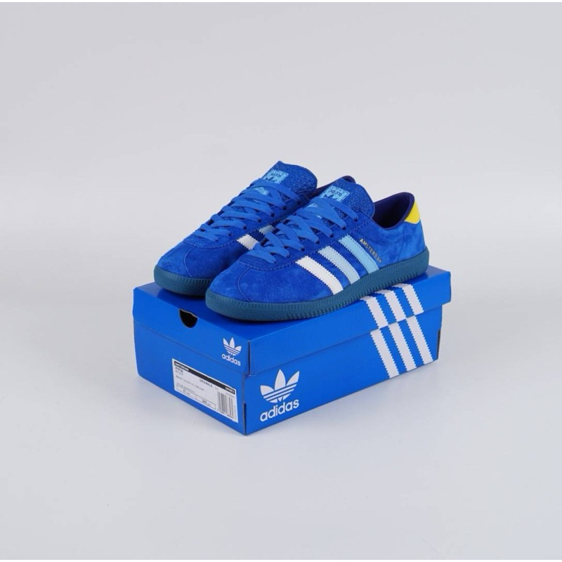 Jual Adidas Amsterdam City Series Blue Yellow | Shopee Indonesia
