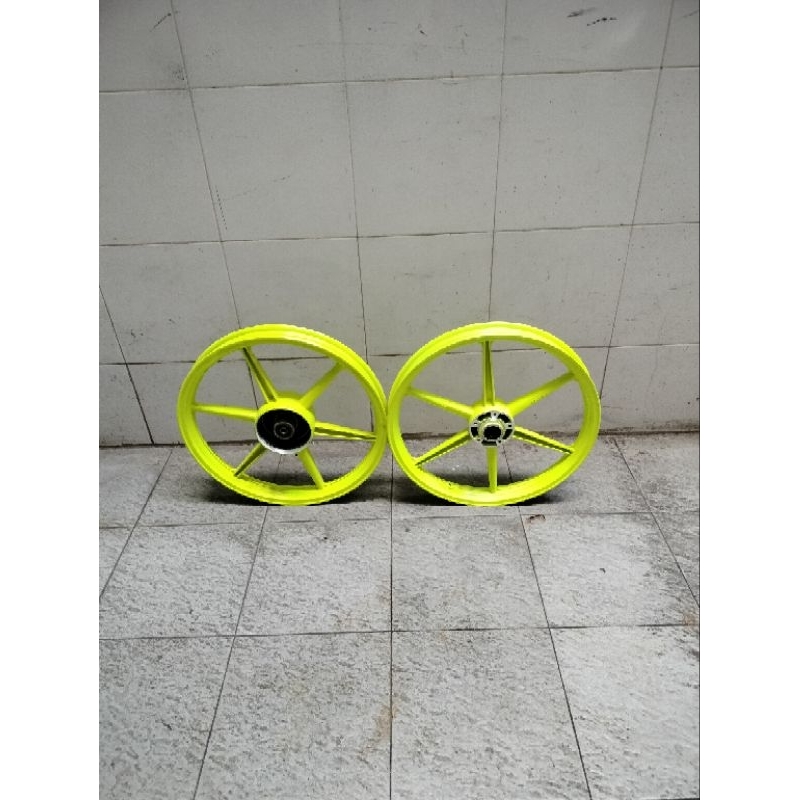 Jual Pelk racing pelek racing Supra X palang 6 lurus kuning | Shopee ...