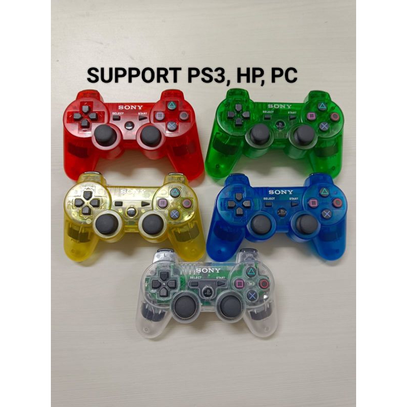 Jual STIK PS3 TRANSPARAN WIRELESS DUALSHOCK 2 MOTOR GETAR - BEST ...
