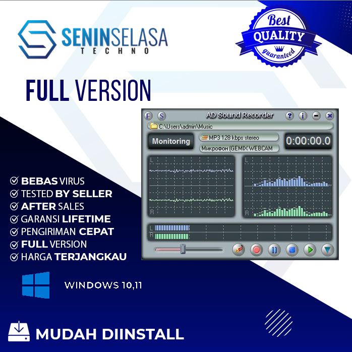 Jual Software Perekam Suara: AD Sound Recorder 6 [WIN] | Shopee Indonesia