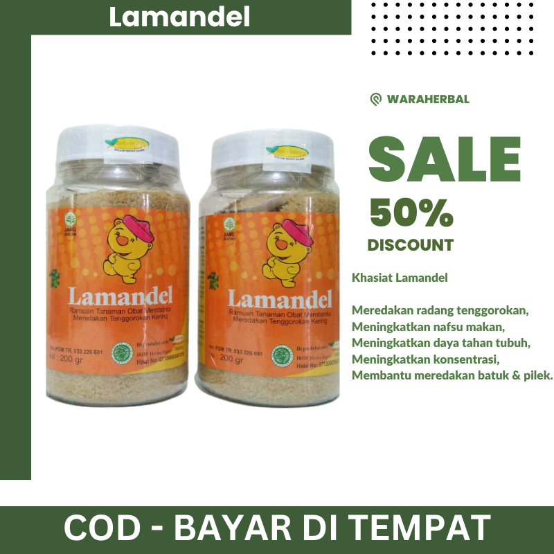 Jual OBAT BUBUK HERBAL LAMANDEL ATASI AMANDEL RADANG TERGGOROKAN ...