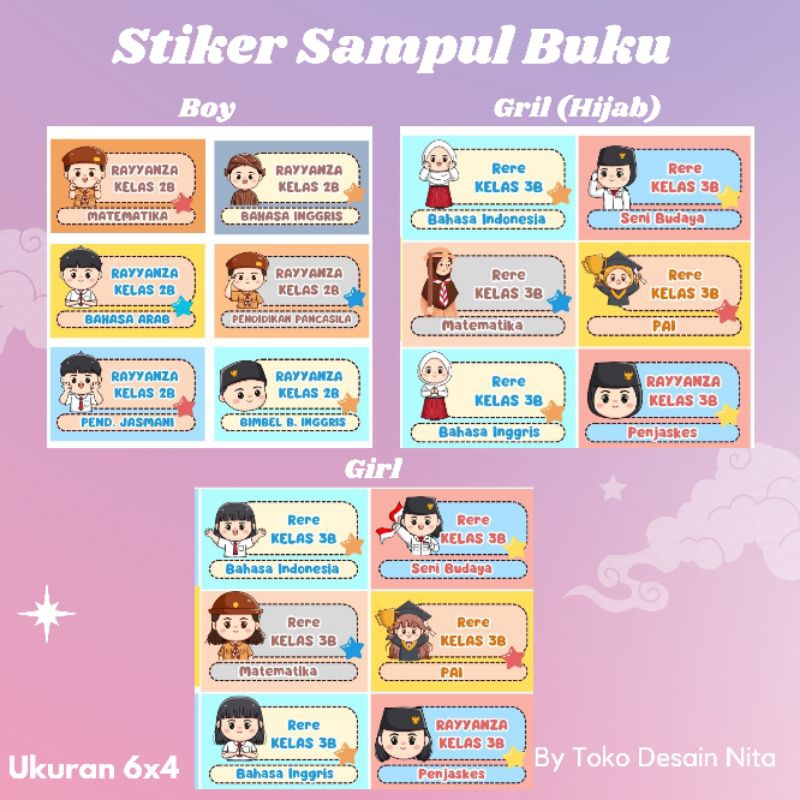 Jual Stiker Sampul Buku (40pcs) | Shopee Indonesia
