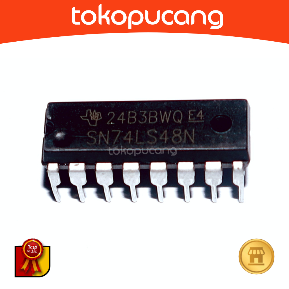 Jual IC TTL 7448 74LS48 BCD to Seven Segment Decoder SN74LS48N Dip 16p ... Jual IC TTL 7448 74LS48 BCD to Seven Segment Decoder SN74LS48N Dip 16p ...