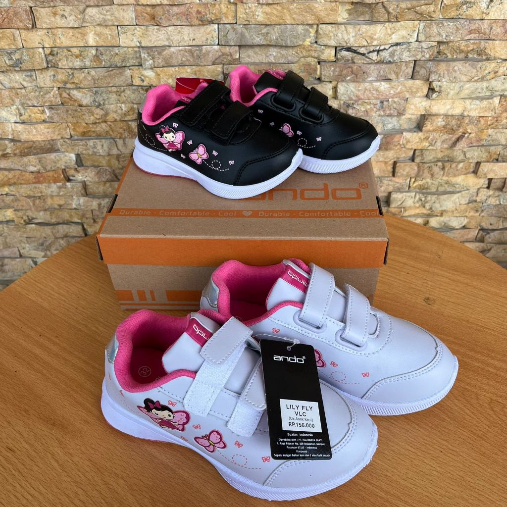 Jual Sepatu Casual Olahraga Sekolah Anak TK Perempuan Karakter Kupu ...