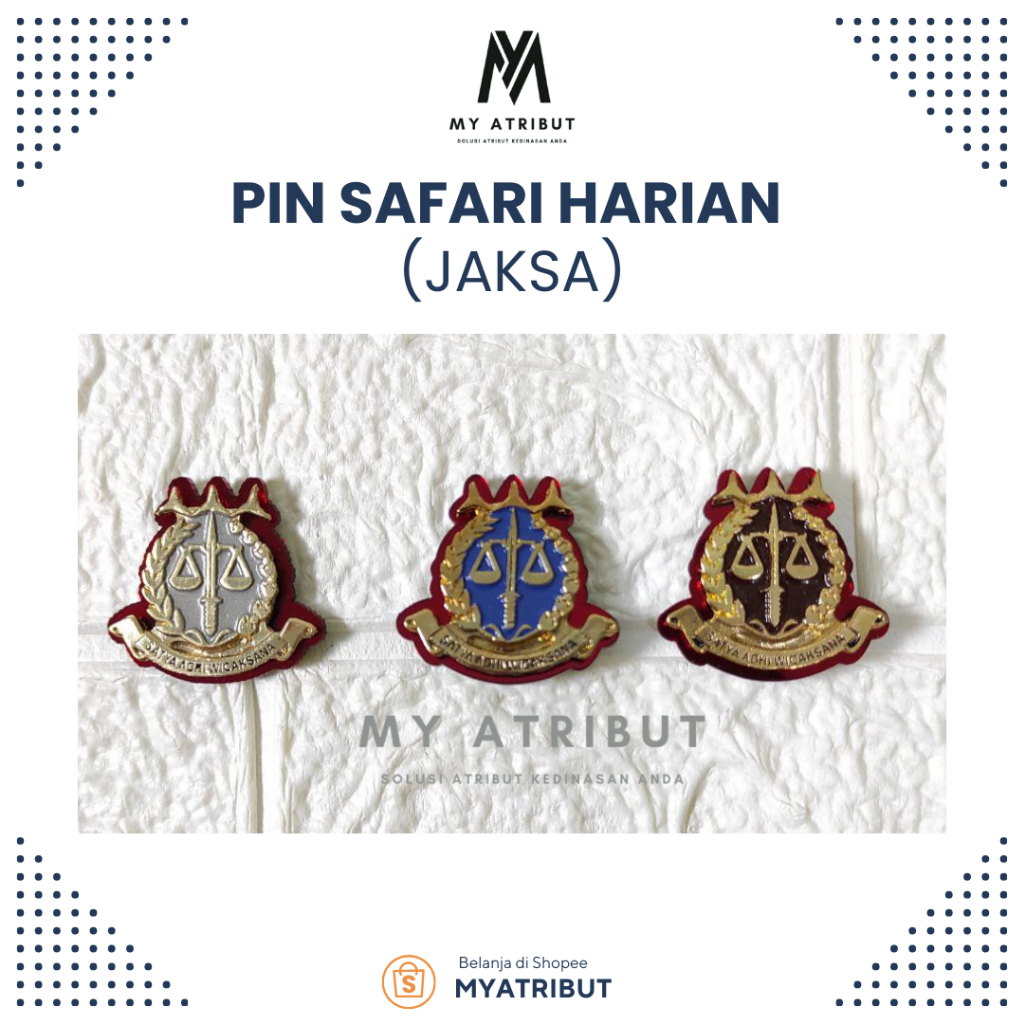 Jual Pin Safari Harian Jaksa Standar | Pin jaksa | Shopee Indonesia