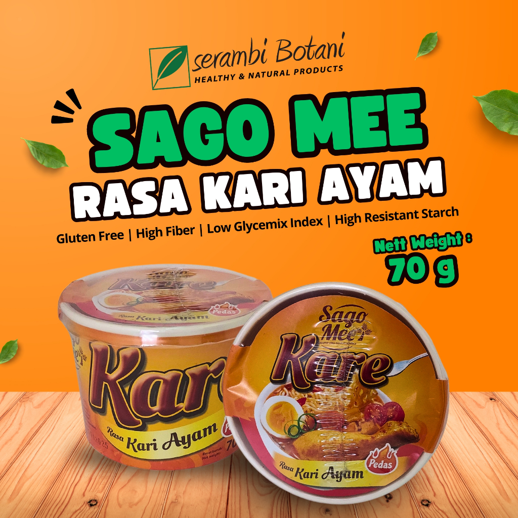 Jual Mie Sago Mee Gluten Free Sagomee Cup Instan Noodle Rasa Kari Ayam ...