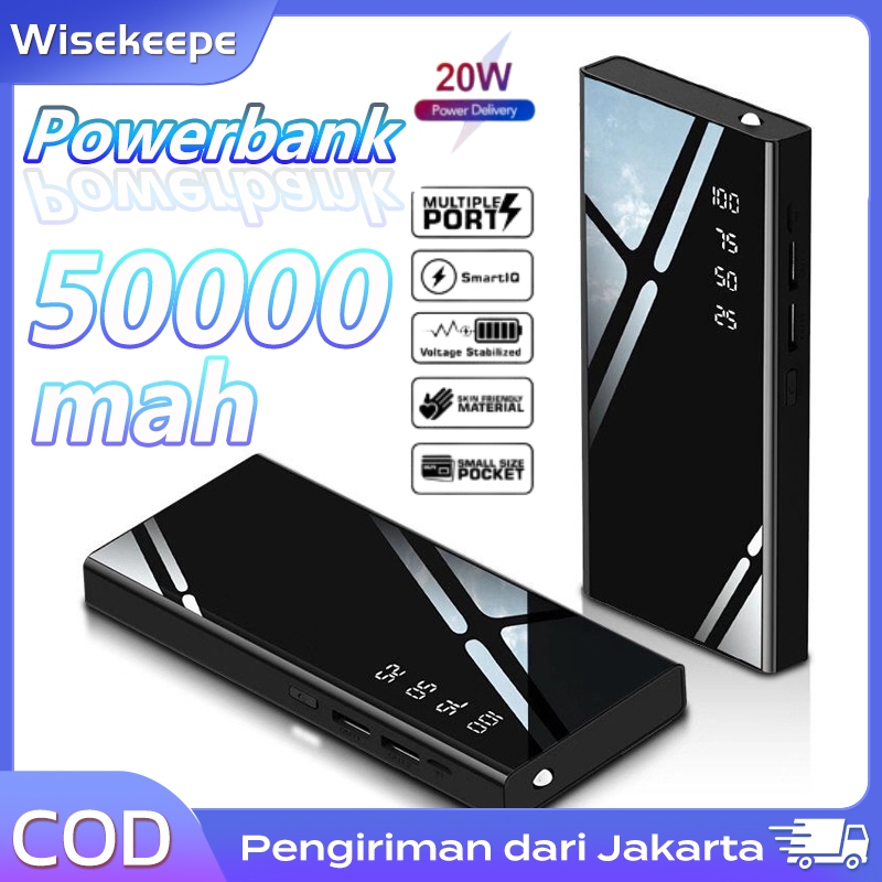 Jual PowerBank 50000mAh Full Capacity Mini Powerbank Dual USB Portable ...