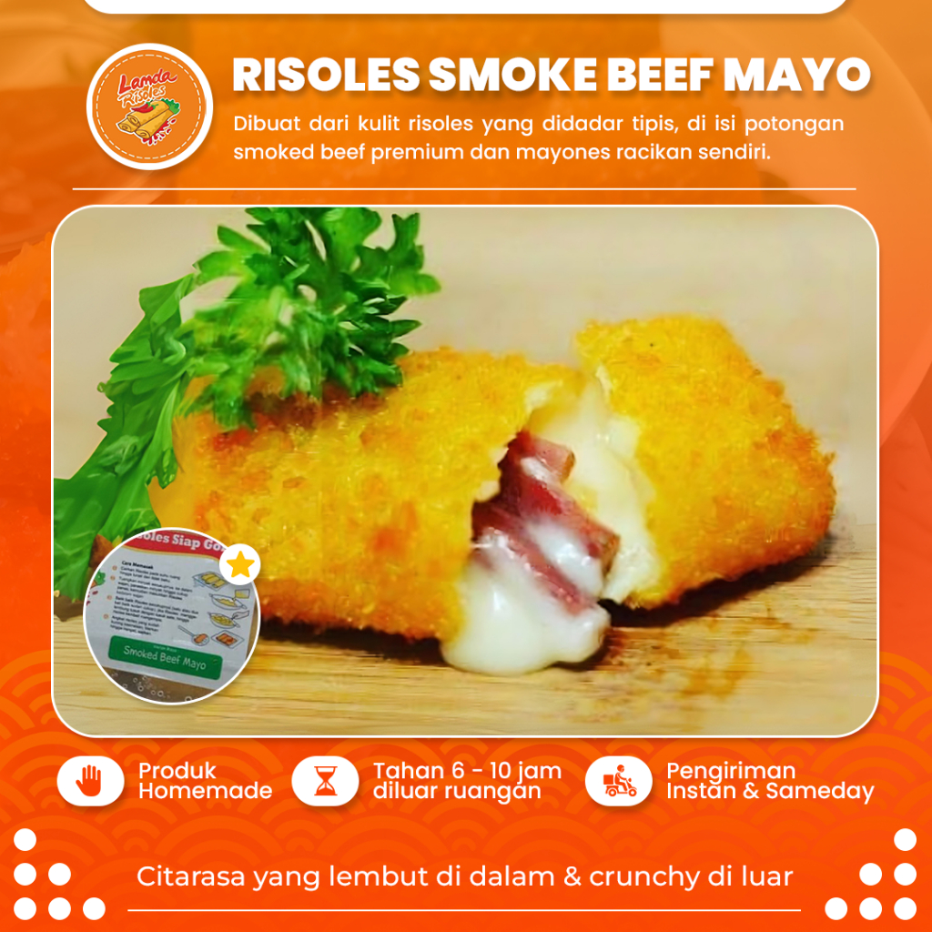 Jual Risol Smoke Beef Mayo Frozen Food Risoles Isian Smoked Beef ...