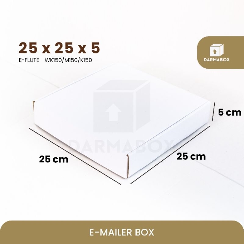 Jual Box Putih 25x25x5 Packaging Kaos/Cake/Hampers/Kardus/Box | Shopee ...