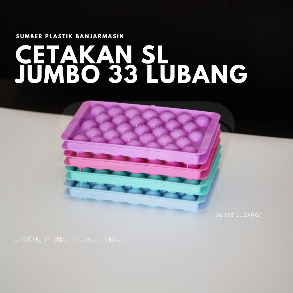 Jual Cetakan Puding SL 33 Grid Lubang Sekat Ice Cub Tray Mold Wadah ...