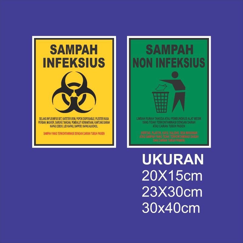 Jual STIKER SAMPAH INFEKSIUS DAN NON INFEKSIUS | Shopee Indonesia