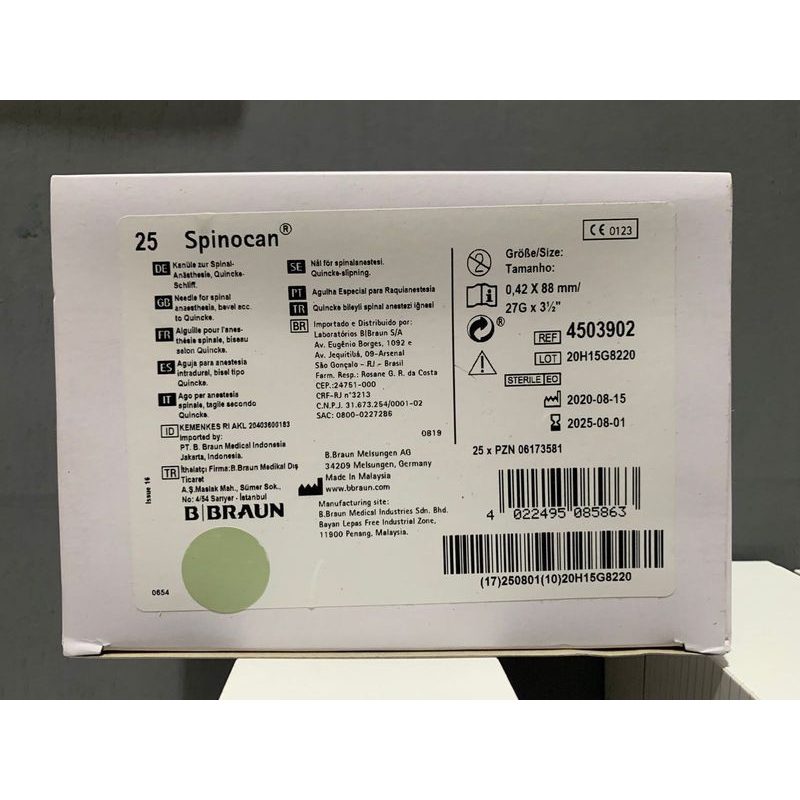Jual Spinocan 27G B Braun Spinal Needle Jarum Spinal | Shopee Indonesia