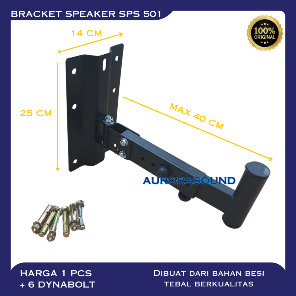 Jual BRACKET WALL SPEAKER SPS 501 BRAKET SPEAKER DINDING GANTUNG 1 PCS ...