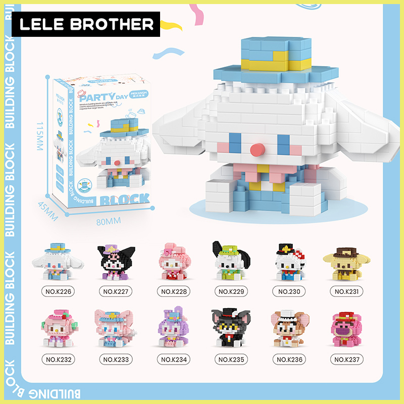 Jual LELE Mainan Bricks Kuromi Nano Block DIY Sanrio karakter kartun ...