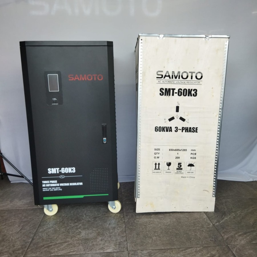Jual SAMOTO Stabilizer 60000VA Stavolt Three Phase Stavolt SMT60KVA 3 ...
