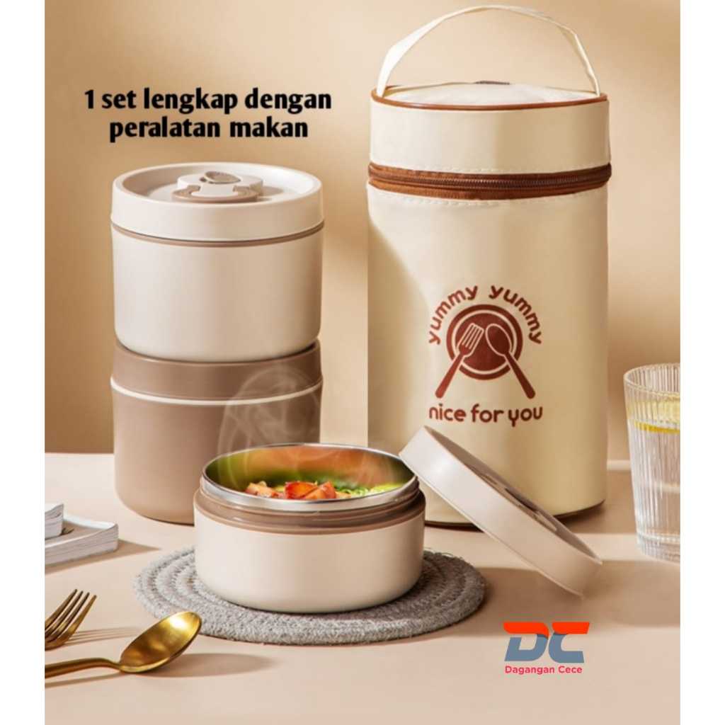 Jual Termos tempat makanan sup tahan panas anti tumpah stainless ...