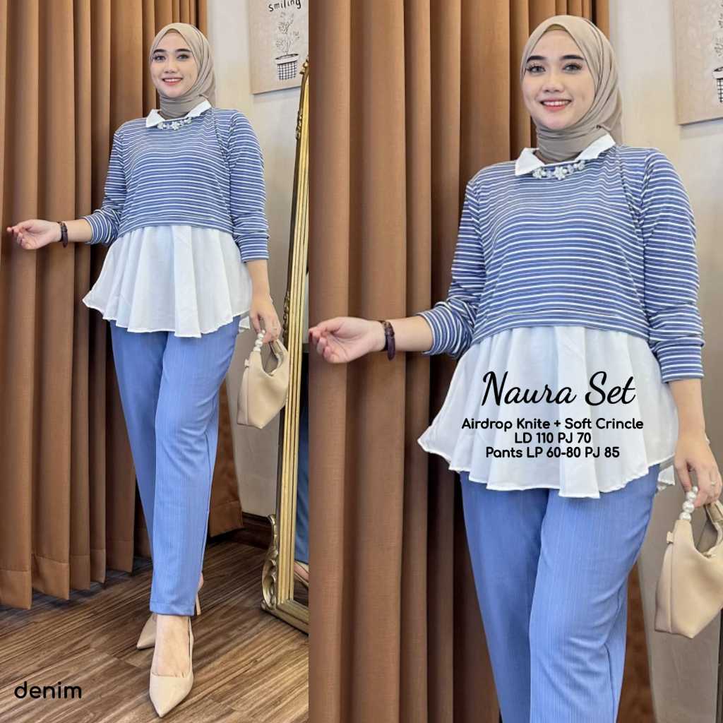 Jual Naura Set // Nadia Set // Set Knite Kekinian // Set Viral | Shopee ...