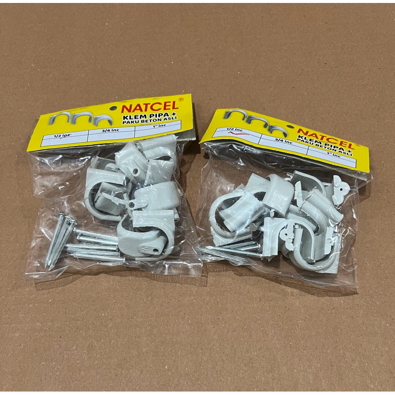 Jual Klem Pipa / Pipe Clamp PVC 1/2" + Paku beton | Shopee Indonesia