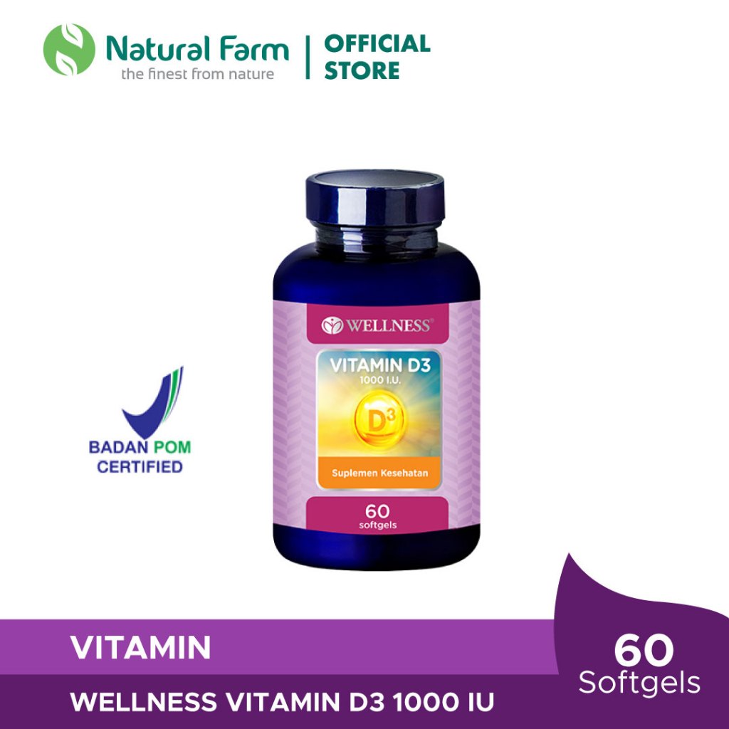 Jual Wellness Vitamin D3 1000 IU - 60 Softgels | Shopee Indonesia
