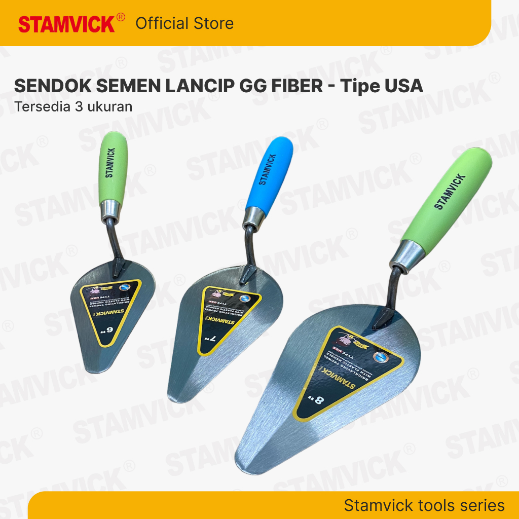 Jual Sendok Semen Stamvick Gagang Fiber Lancip Ukuran 6inch 7inch ...