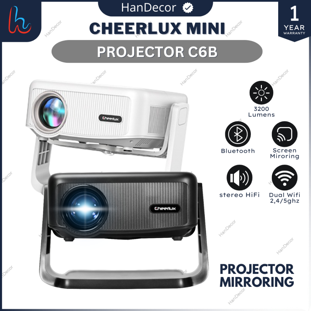 Jual Proyektor Cheerlux C6B Android Netflix Wifi Support Screen ...