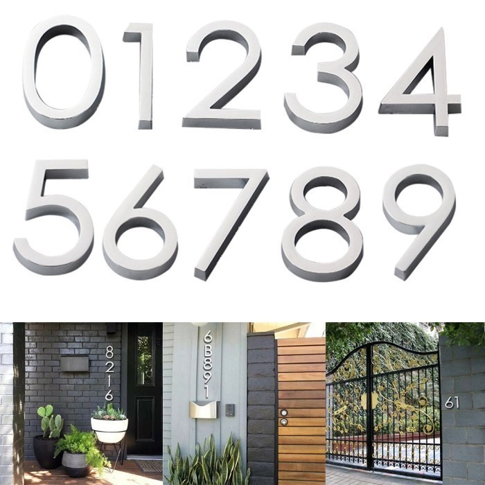 Jual Angka Plat Plakat Sign Gate Digits Number Tag Label / Sign Label ...