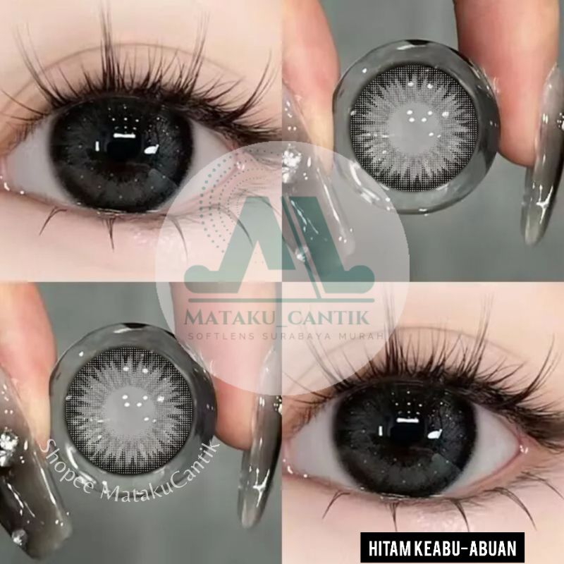 Jual Softlens Premium Hitam Pekat Barbie Diameter 16 mm | Softlens ...